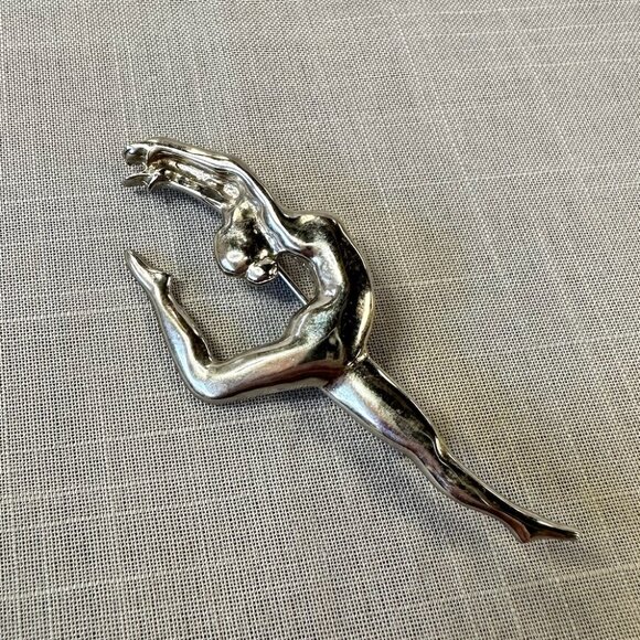 Rodox | Jewelry | Vintage Rodox Ballerina Silver Tone Brooch | Poshmark